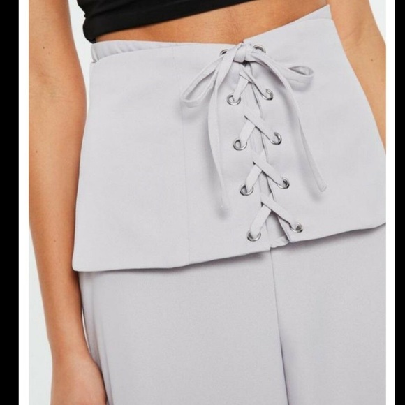 Missguided | Pants & Jumpsuits | Missguided Corset Waist Satin Crepe ...